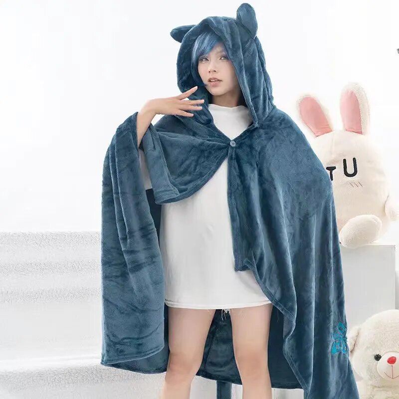 Косплей одеяло-толстовка Странник Новедан Темно-синий, Kaeya Cosplay