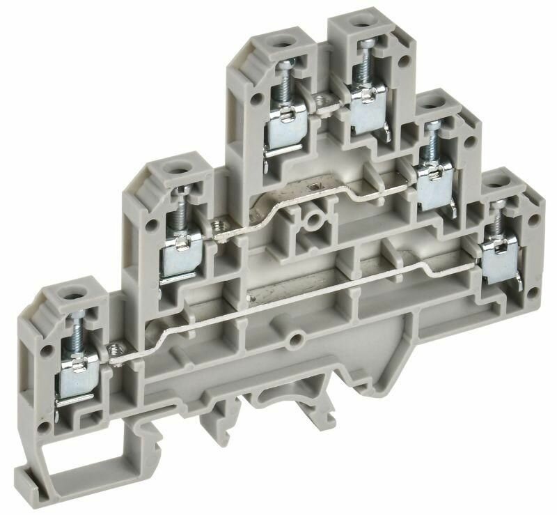 Колодка клеммная CTS-ML 3 ур. 2.5кв. мм сер. IEK YCT13-00-3-K03-002