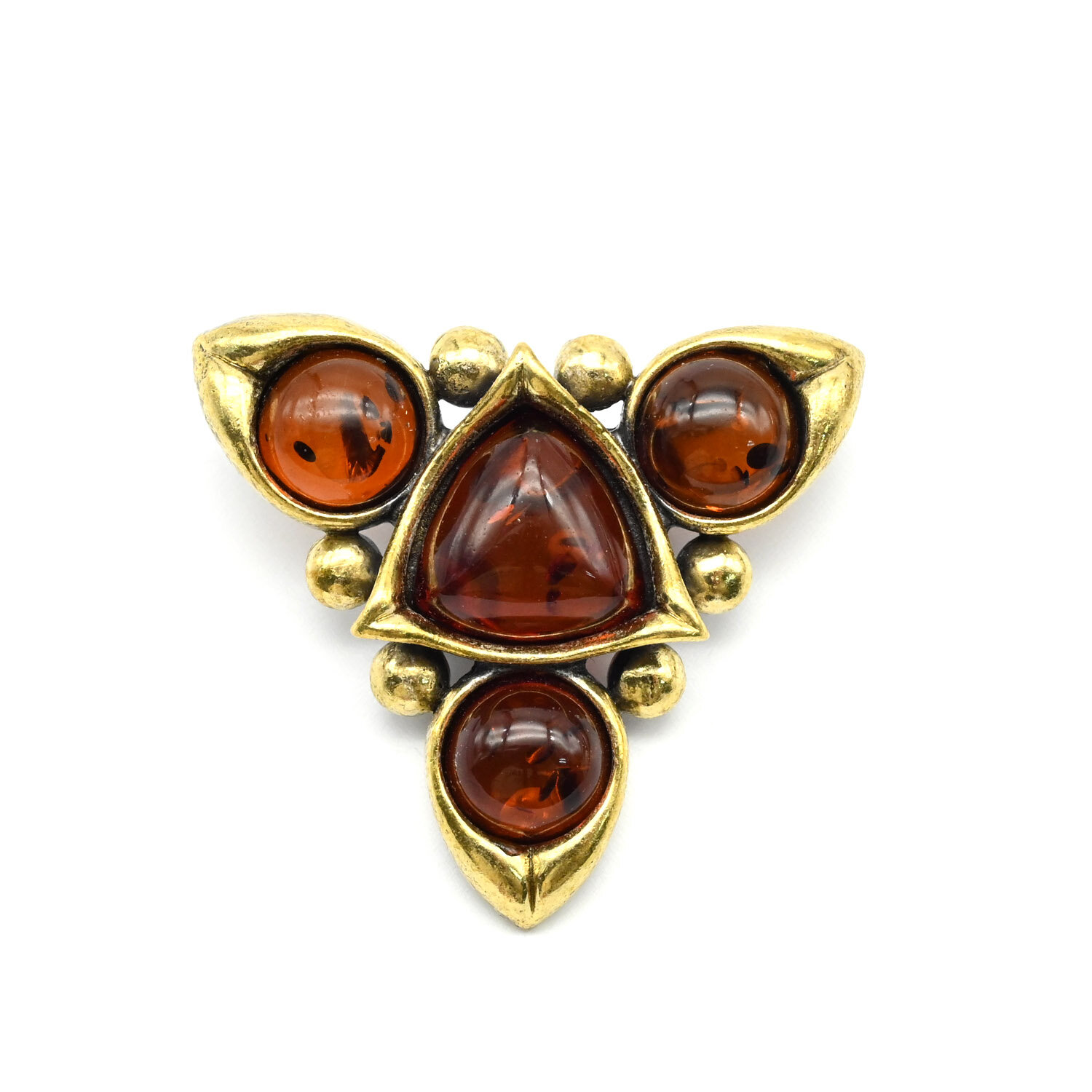 Брошь, янтарь
