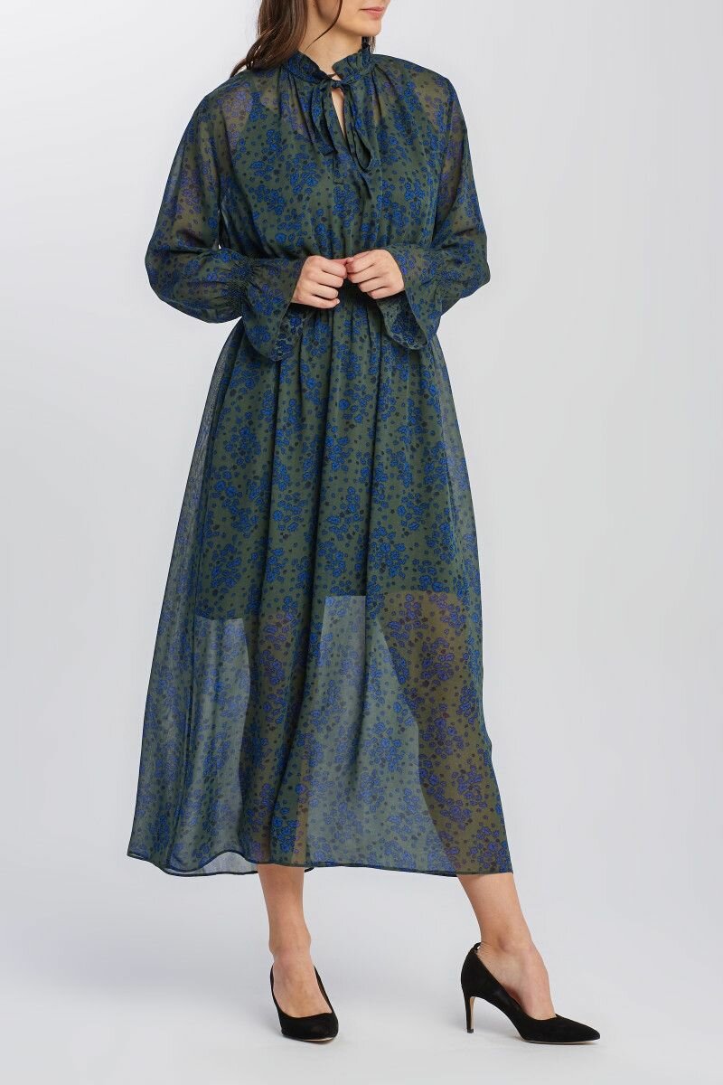 Платье FALL FLOWER CRINKLE DRESS
