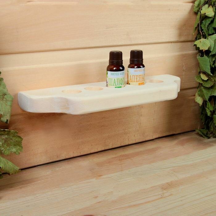 Полка для эфирных масел «Лира», 30×7×3 см, деревянная, настенная, «Добропаровъ»