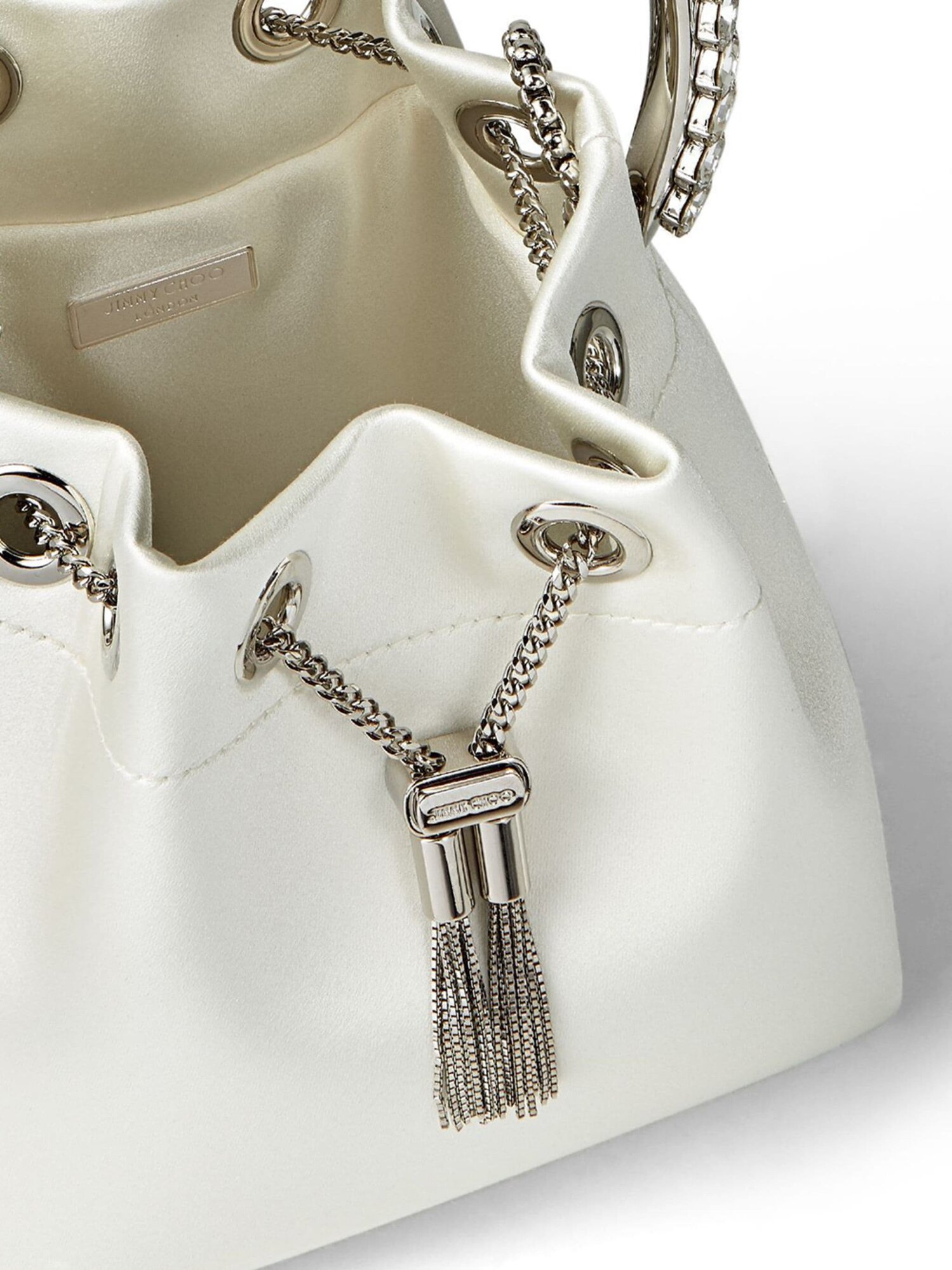 Сумка JIMMY CHOO Bon Bon, Silver — фото 1
