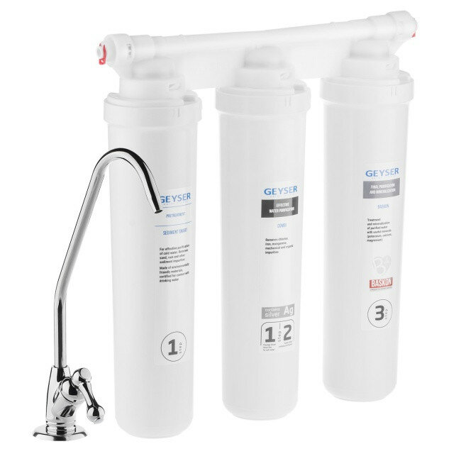 Фильтр для воды под мойку Гейзер Оптима для мягкой воды, 66032