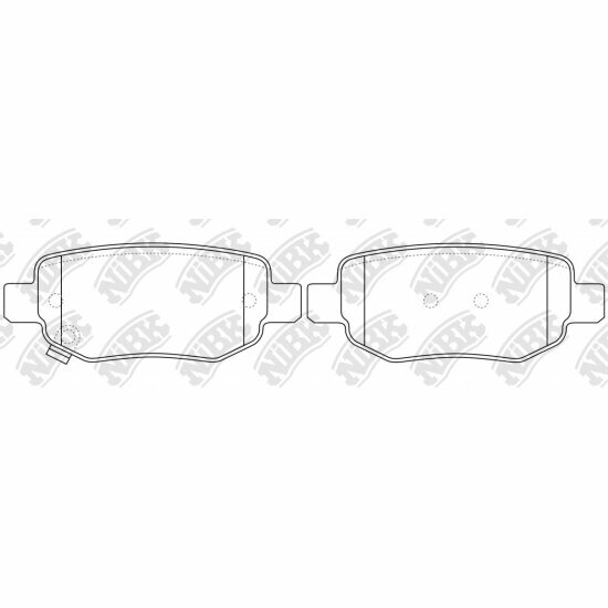 Колодки тормозные дисковые Nibk PN0846, 4 шт