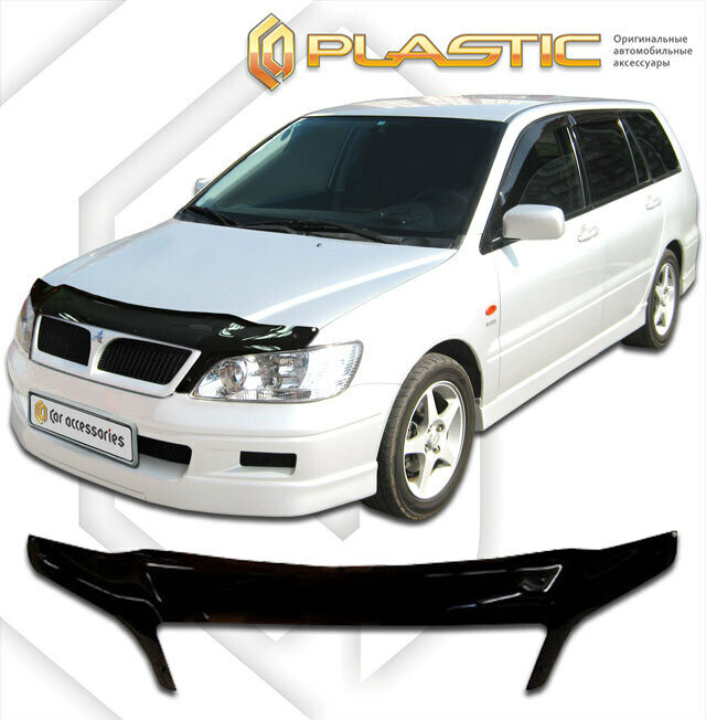 Дефлектор капота Mitsubishi Lancer Cedia универсал CS2A, CS5A 2000-2003 Classic черный exclusive