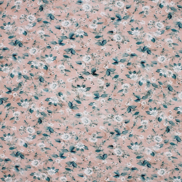 Вискоза Ткани-100, цветочный принт, 85% вискоза 15%нейлон, 1х1.4м