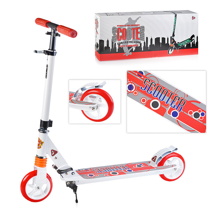 Самокат двухколесный складной , 78х12х77 см, от 10 лет, в коробке