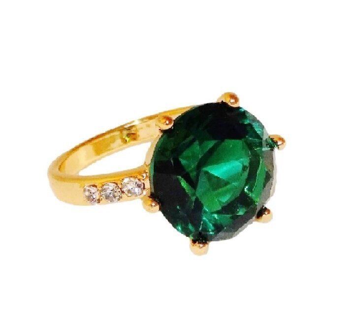 Кольцо, циркон, искусственный камень