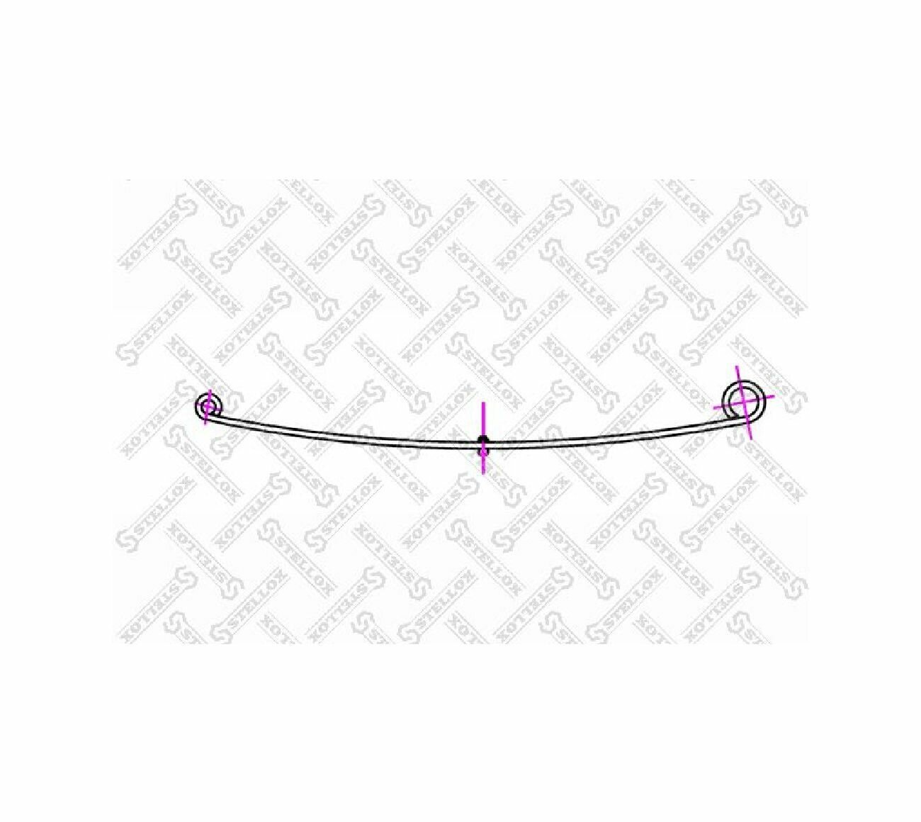 12-00002-SX рессора пер. 57 275 01 Ford Transit 100L/130/160/190 LWB 1-лист. 85-92