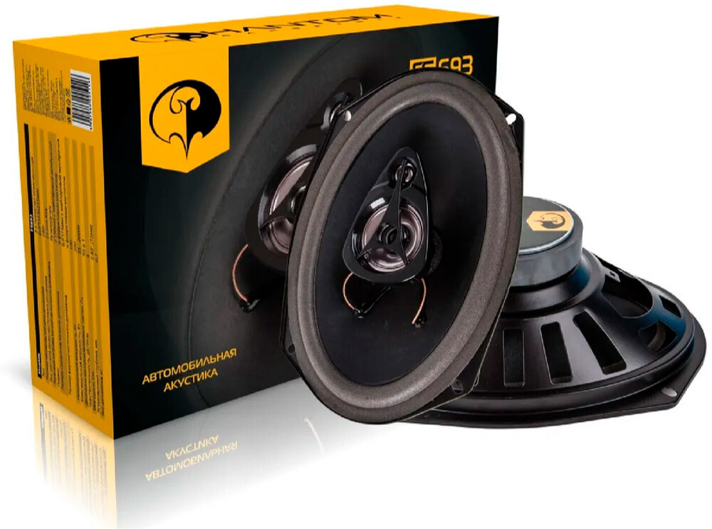 Колонки автомобильные Phantom MS 693, 16x23 см (6x9 дюйм.), комплект 2 шт. [2012775]