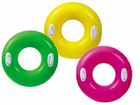 Круг надувной с ручками, диаметр 76см, от 8лет,3 цвета