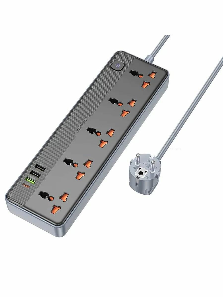 Универсальный сетевой фильтр с USB зарядкой