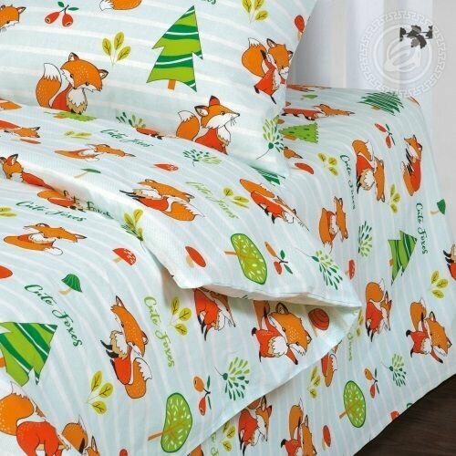 ЛайтПостель детский комплект постельного белья "Лисята", 80*180 см.