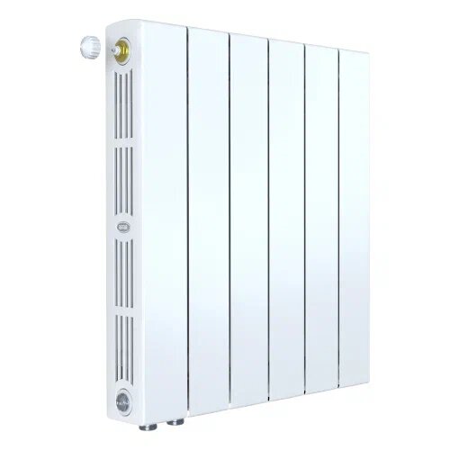 БиМеталлический радиатор Rifar SUPReMO Ventil 500 \ 06 секций \ с нижним левым подключением, без H-образного узла