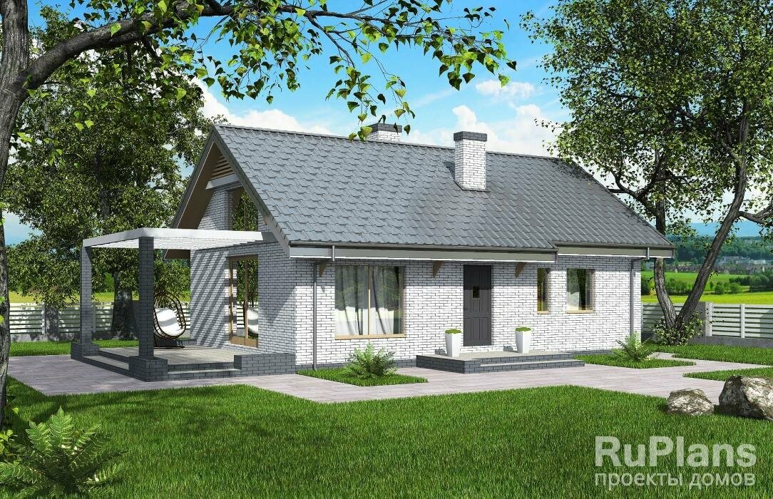 Одноэтажный дом (60 м2, 9м x 14м) Rg5350