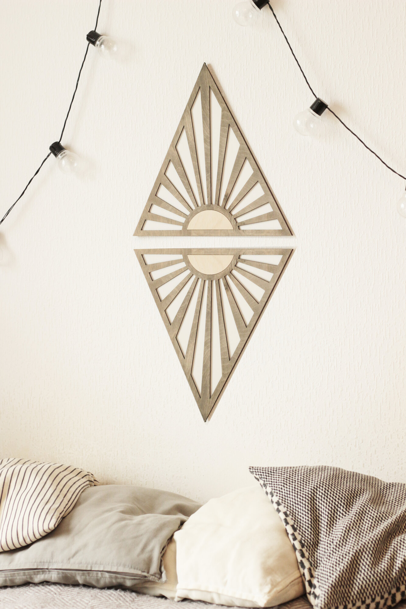 Бохо панно - декор 'Ромб' на стену в скандинавском стиле