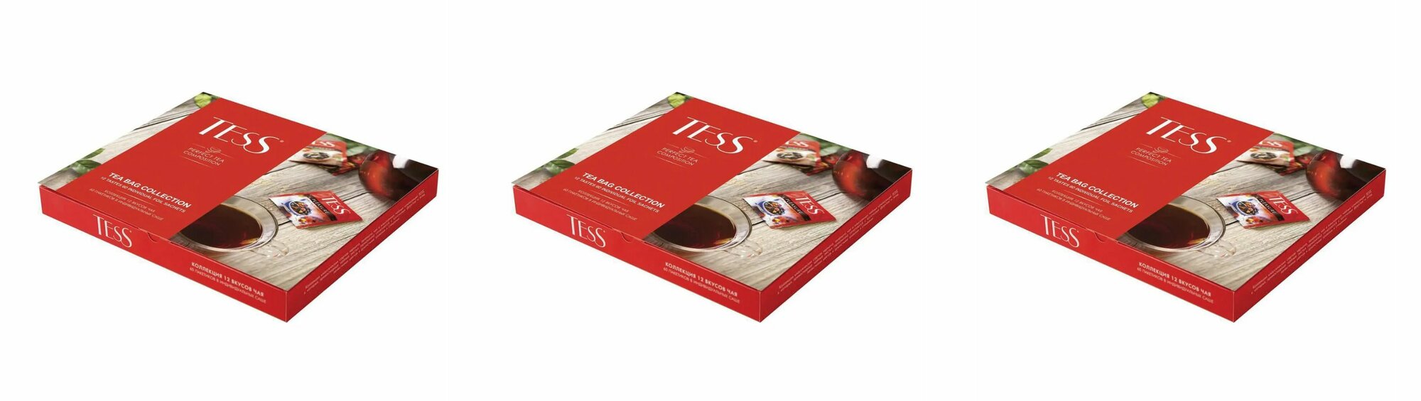 Tess Набор чая 12 видов, 60 пак, 3 уп