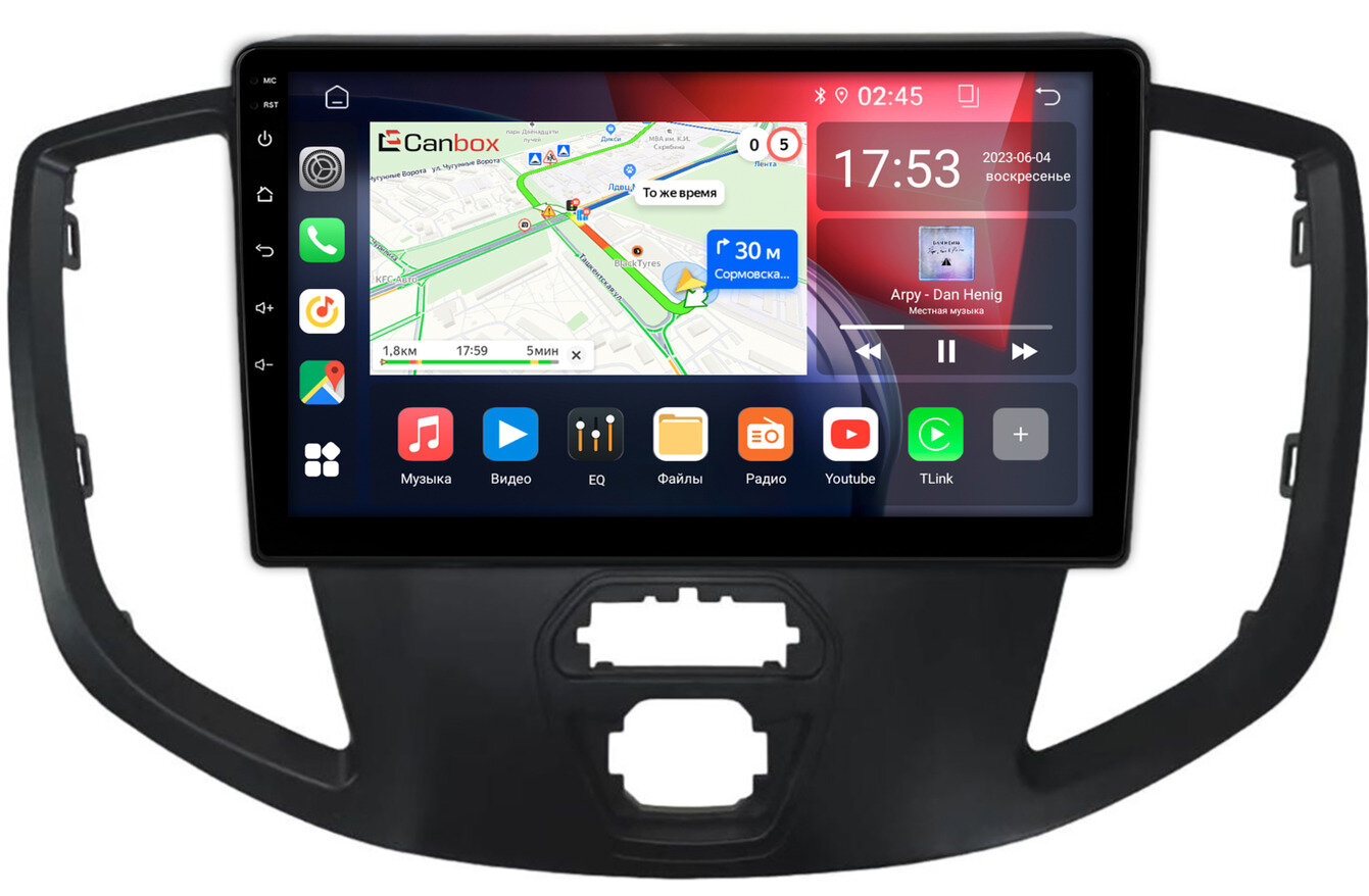 Штатная магнитола Ford Transit 2014-2023 (для компл. без радио) Canbox GTR9-1554 4/64 Android 10 (IPS, DSP, CarPlay)
