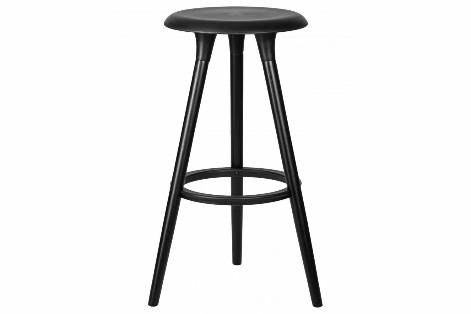 Барный табурет DOBRIN Royce Black, 47х77х47 см, ножки массив бука, цвет чёрный