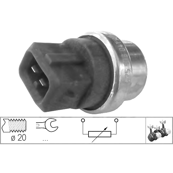 ERA 330286 (0025420718 / 025906041A / 0742054) датчик температуры охлаждающей жидкости audi: 100 (4a, c4) 2.0 / 2.0