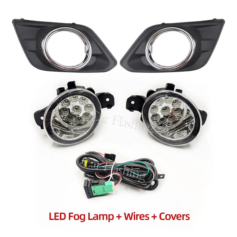 LED противотуманные фары Nissan X-Trail T32 2014-2016, 9 LED set