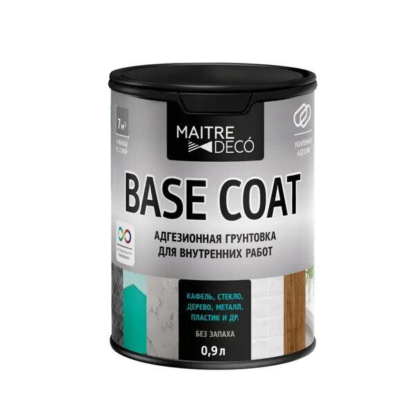Грунтовка для сухих и влажных помещений Maitre Deco белая 0.9 л
