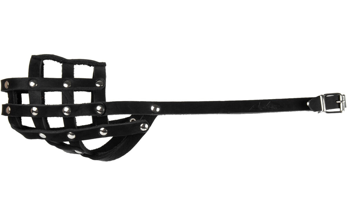 Намордник для собак кожаный черный 28 х 12 см Аркон н28мч NEW 1 шт