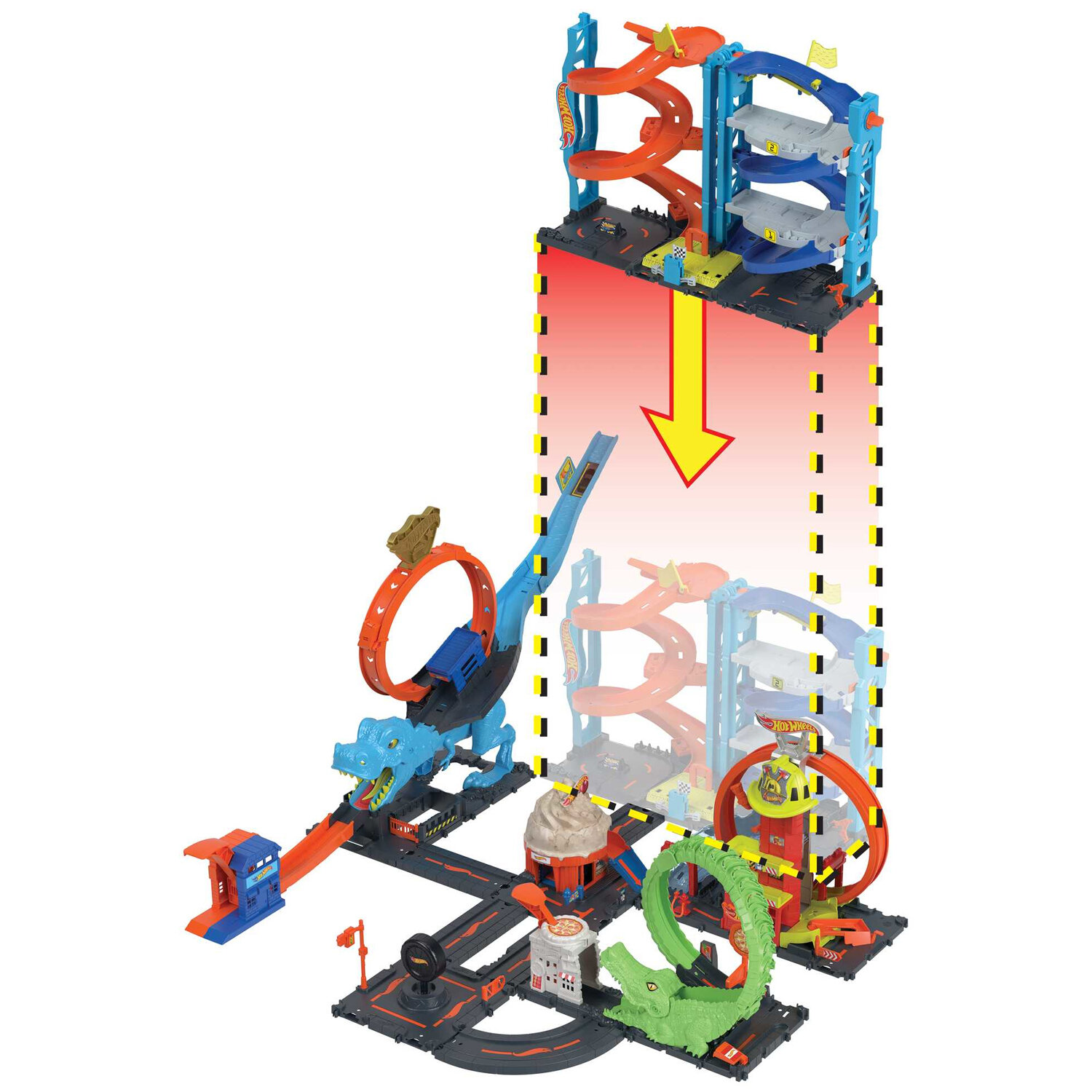 Игровой набор с автомобилем Mattel Hot Wheels "Супербашня для гонок", HKX43