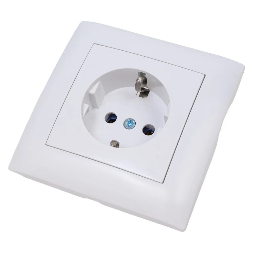 Розетка ARTSUN керамическая с заземлением (встраиваемая) STANDART SO 16-1E-W(C )