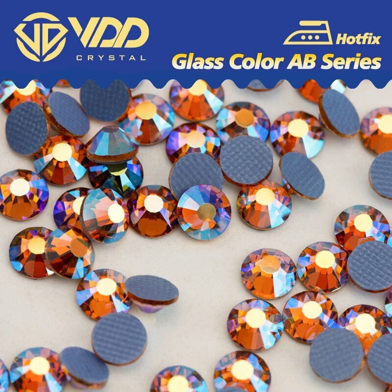 Стразы VDD Glass Color AB Topaz, SS16, 1440 шт.