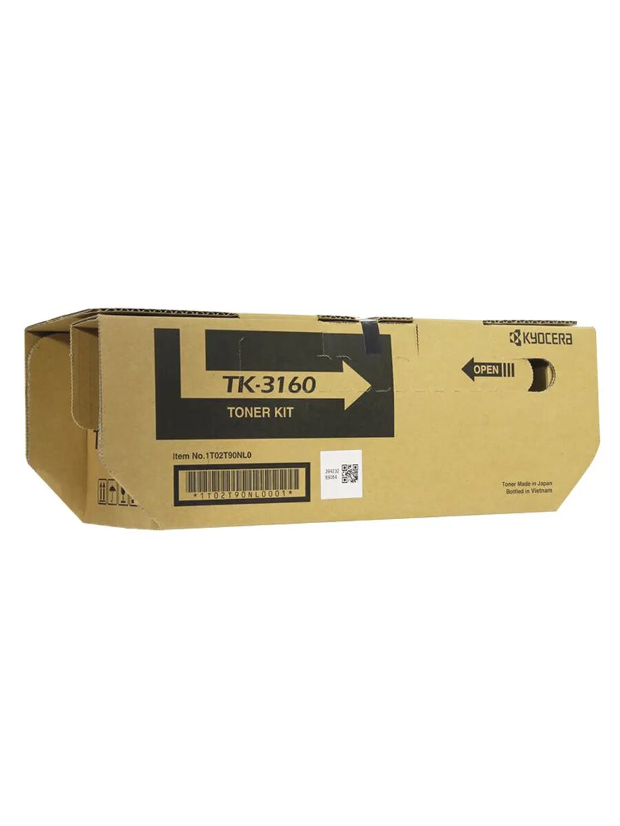 Тонер-картридж KYOCERA TK-3160 оригинальный для ECOSYS P3045dn/P3050dn/P3055dn/P3060dn ресурс 12500 стр