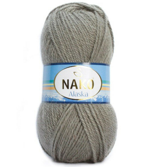 Пряжа Nako ALASKA 5225 серо-бежевый (5 мотков)