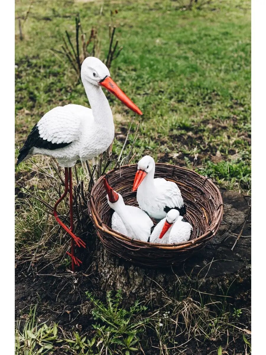 Фигурка садовая Аисты большие Комплект
