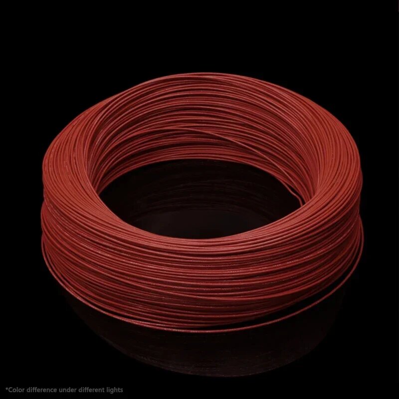 Кабель PTFE 30/28/26/24/22/20/18/16/14/13/12/10 AWG для 3D принтера 28AWG, Red, 5 Meters