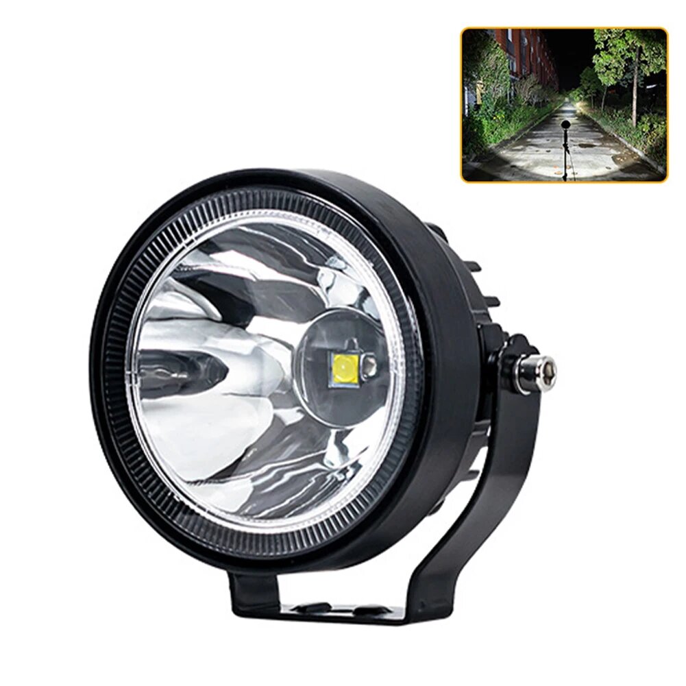 4-дюймовые круглые светодиодные фары, автомобильные ультра-яркие фары 12-48 В, дополнительные фары заднего хода для автомобиля 4x4 White Car headlight