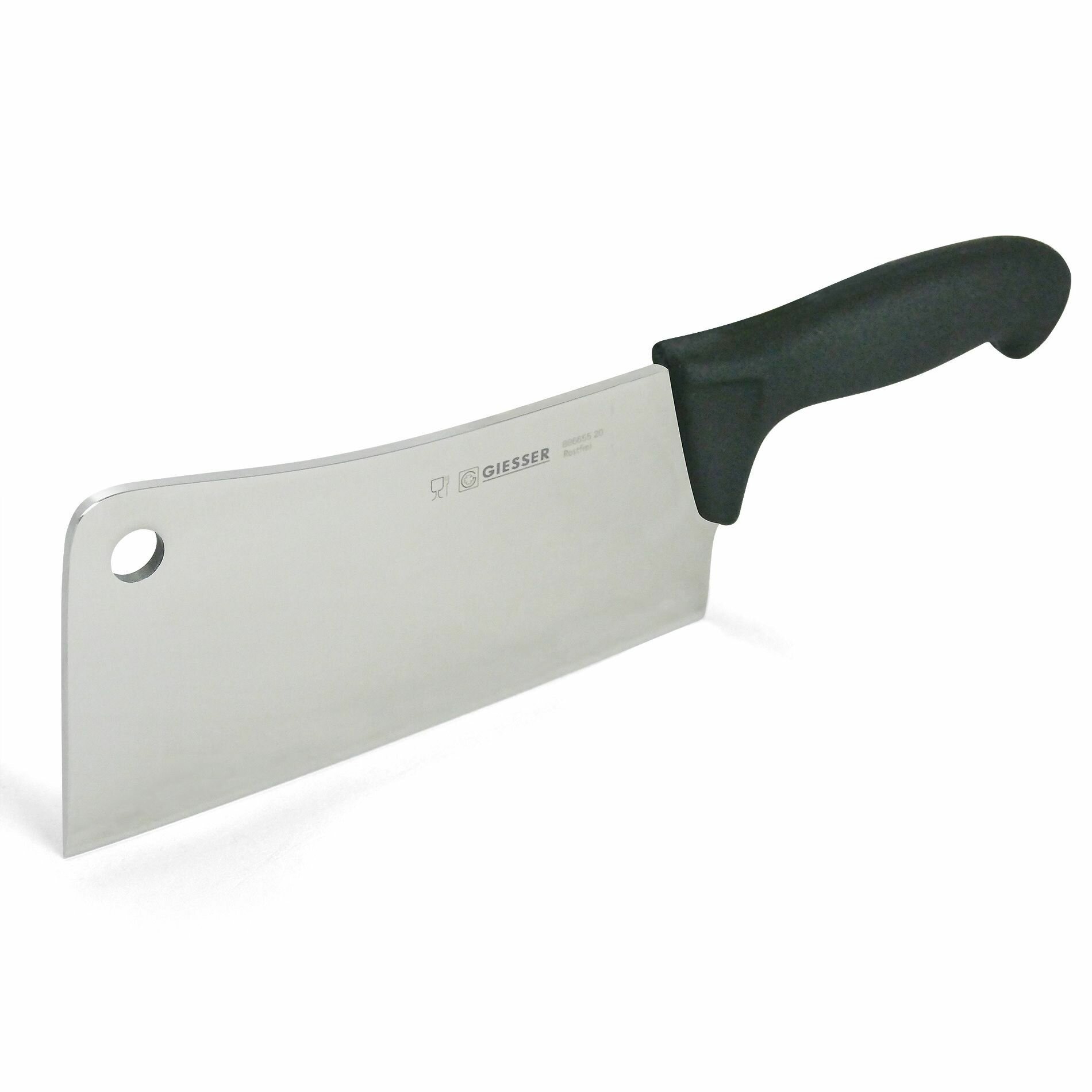 Профессиональный мясной топор для рубки мяса и костей, 20 см, ручка TPE, Giesser.