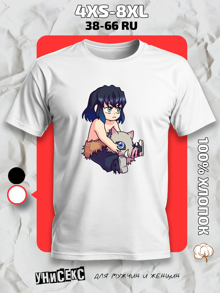 Футболка с принтом Клинок Рассекающий Демонов Иноске