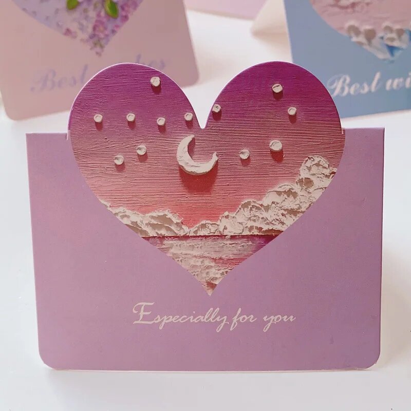 Открытки MOONBIFFY сердечки 10 шт B