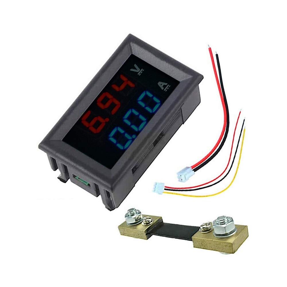 Вольтметр амперметр DC 100 В 100 А, вольт-амперметр, тестер напряжения и тока с шунтом