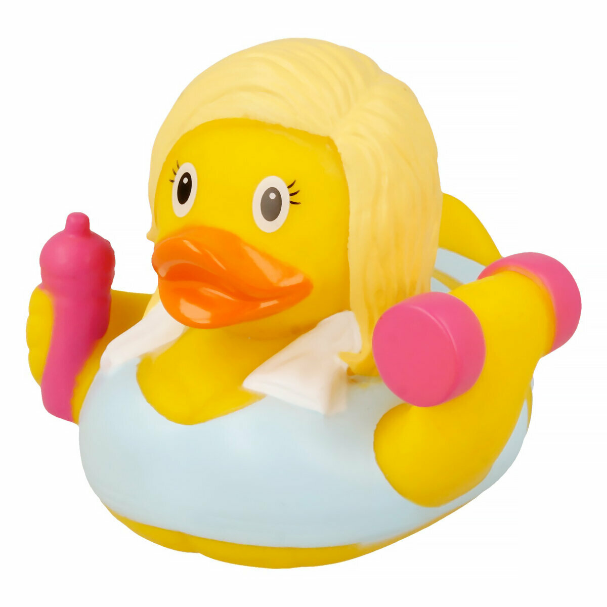 Веселые Ути-Пути Уточка резиновая Фитоняшка 1279-HR82 игрушка для ванной детская