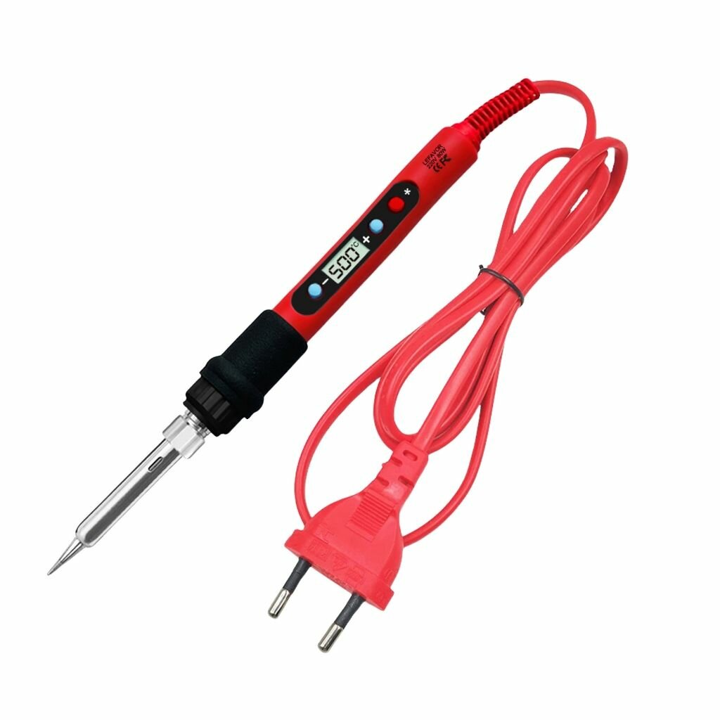 Цифровой паяльник 80 Вт, регулируемая температура 180-500 , набор для пайки печатных плат и бытового ремонта, быстрый нагрев, ЖК-дисплей, эргономичная ручка