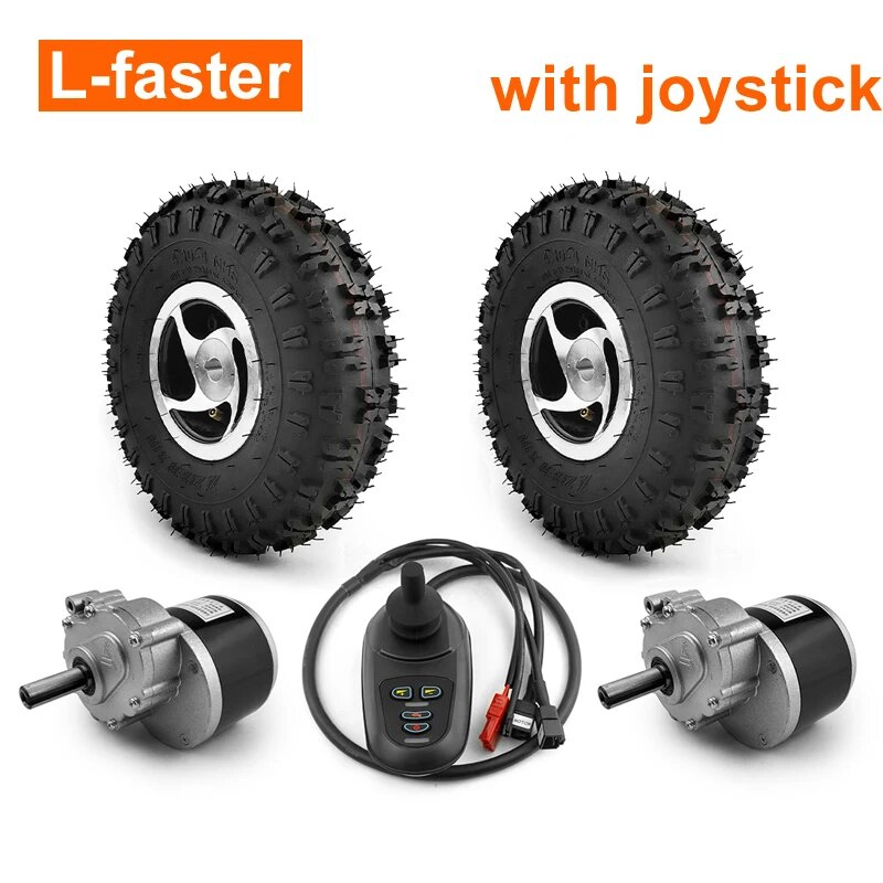 L-faster 10-дюймовое колесо 24В 500Вт для электровелосипеда, 9 inch Air tire, Max speed 6kph, Черный