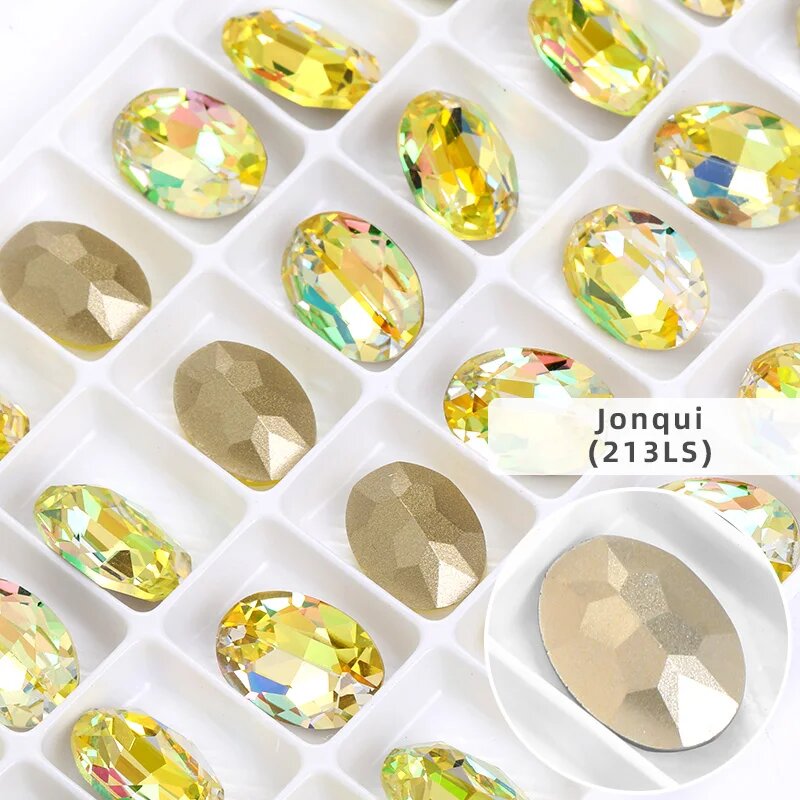 Стразы JonquilLS 10x14mm, стекло K9