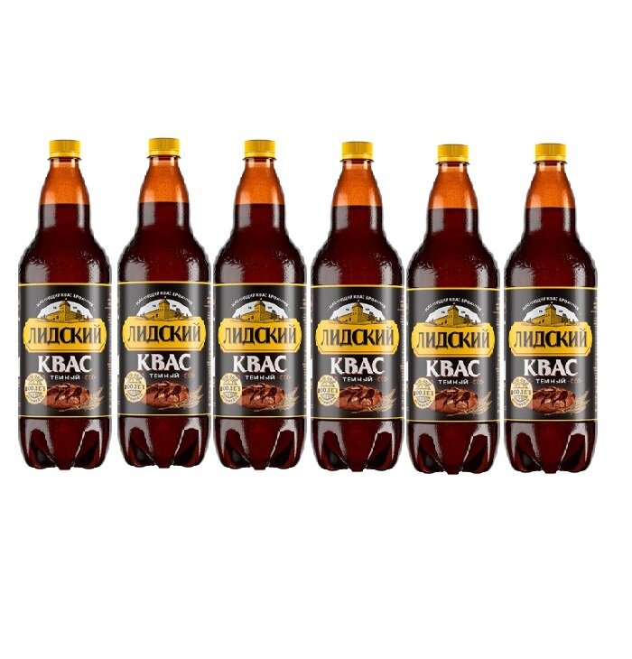 Квас Лидский Темный упаковка 6 штук по 1,5 л.