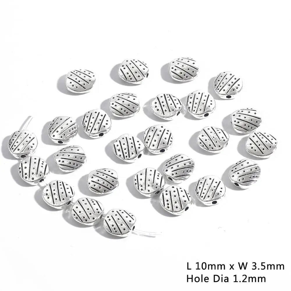 20-50 шт./лот 6-10 мм сплав плоские круглые бусины подвески античные посеребренные бусины-разделители для DIY серьги ожерелье изготовление ювелирных изделий