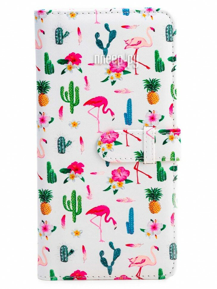 Фотоальбом CAIUL Square Flamingo Cactus, для Instax, 80 фото, белый, искусственная кожа