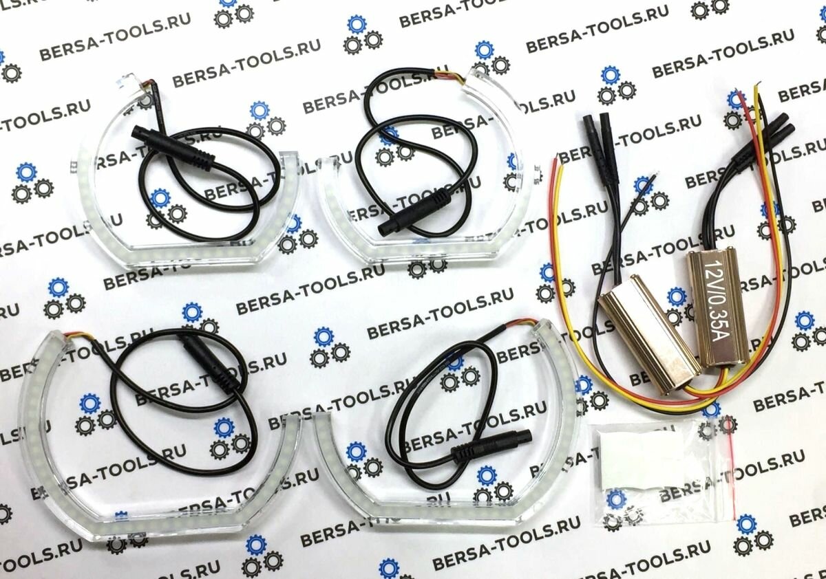 Светодиодные ангельские глазки C Shape Crystal Angel Eyes BMW E87, E60, E71 (Двухцветные)