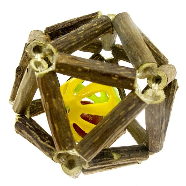 Игрушка для кошек Кот Лукас Шарик мататаби с колокольчиком, 7,5-8 см диаметр