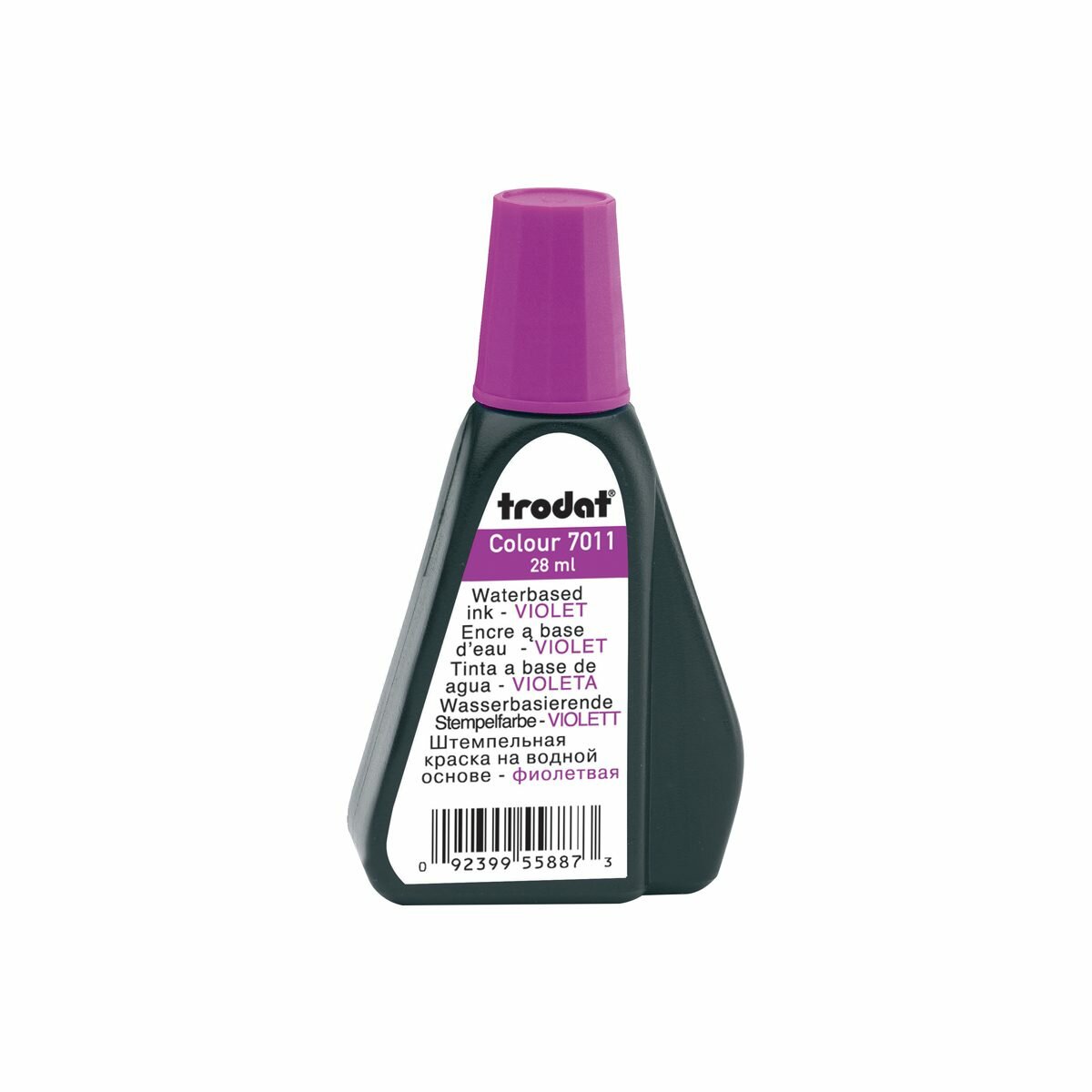 Краска штемпельная Trodat 7011ф, 28мл, водная основа, фиолетовая