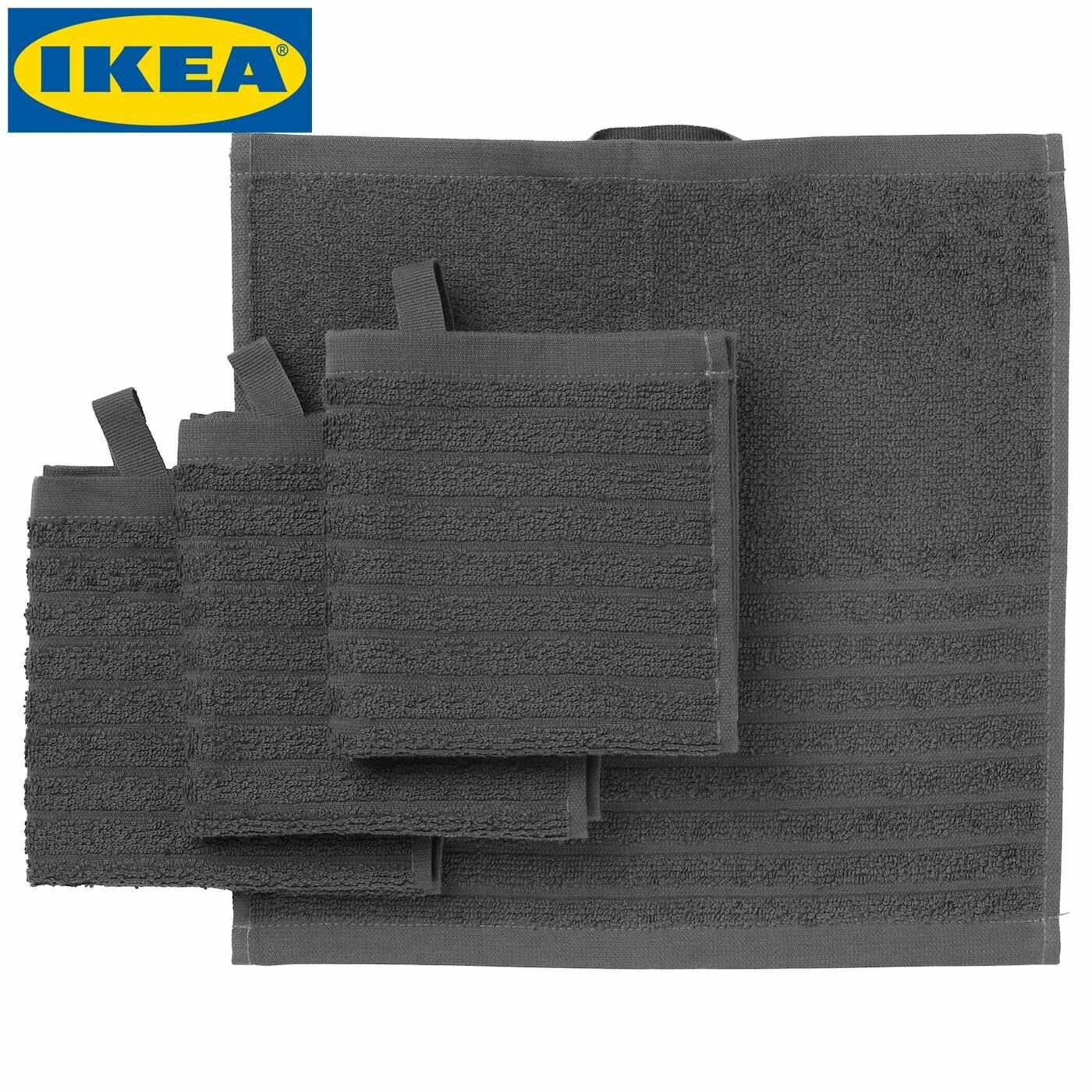 IKEA Набор полотенец для лица, рук или ног vagsjon, Хлопок, 30x30 см, 4 шт.